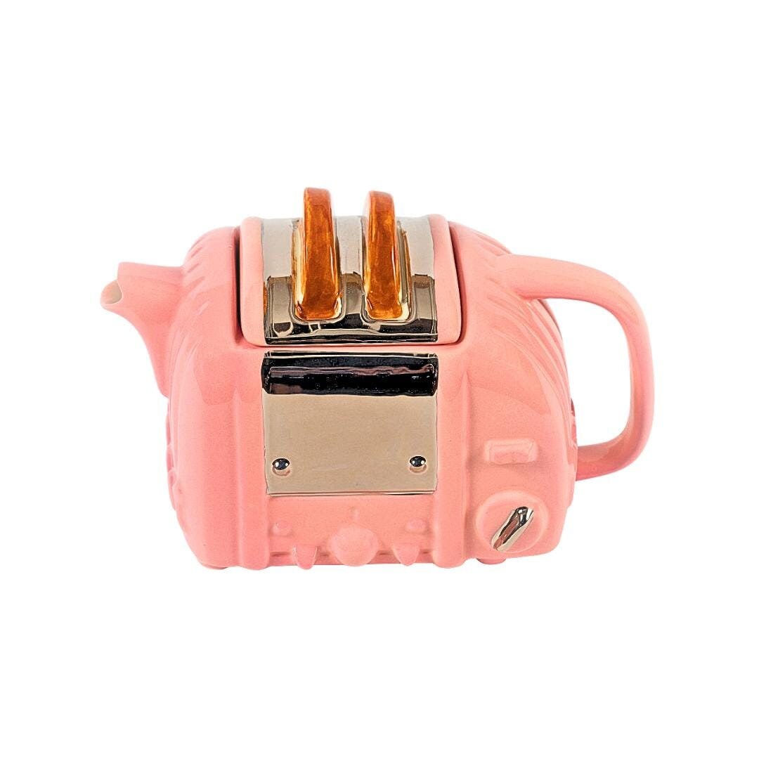 Pink Retro Toaster Teapot Medium – Perfect Collectible for Home Decor ...