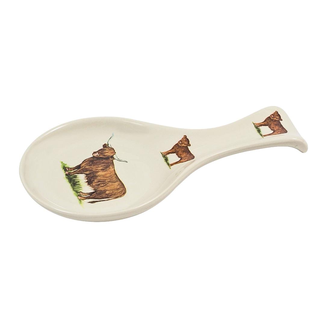 Highland Cow Spoon Rest - Handmade Ceramic Pottery for Animal Lovers - Etsy