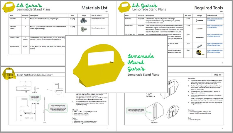 Lemonade Stand Plans - Etsy