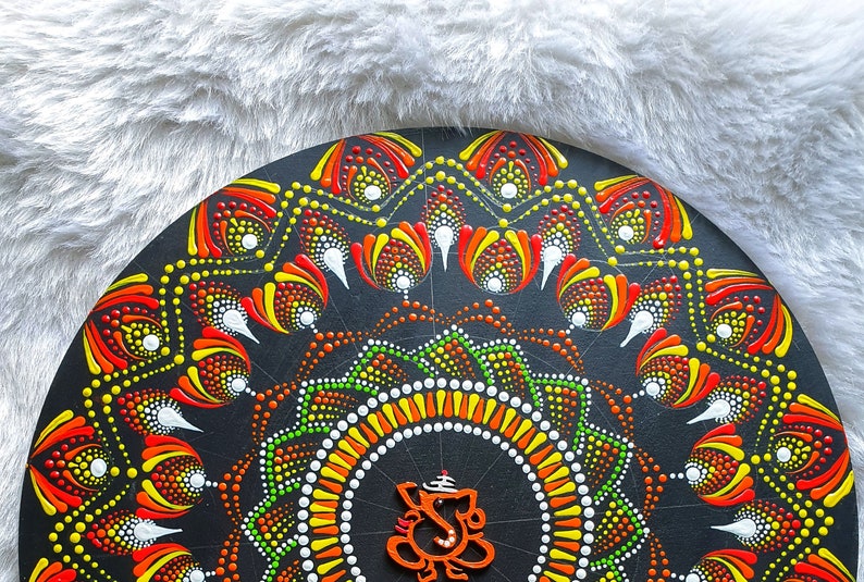 Buy Ganesha Mandala Art/mdf Board Mandala Art for Home Online in India ...