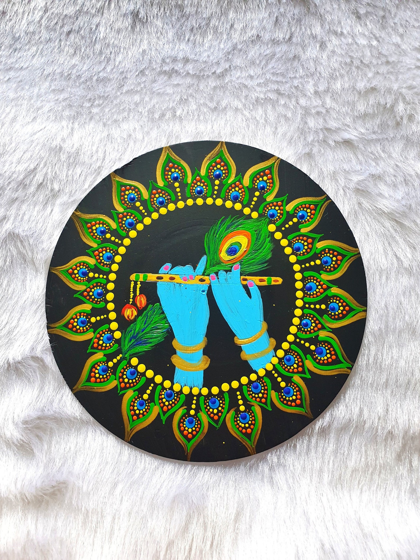 Shri Krishna Mandala Art/mdf Board Mandala Art for Home - Etsy