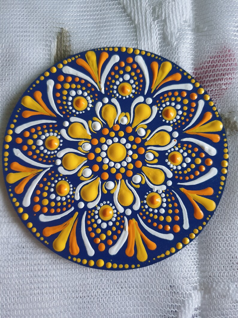Tea/coffee Coaster Mandala Art/mandala Coasters Handpainted - Etsy