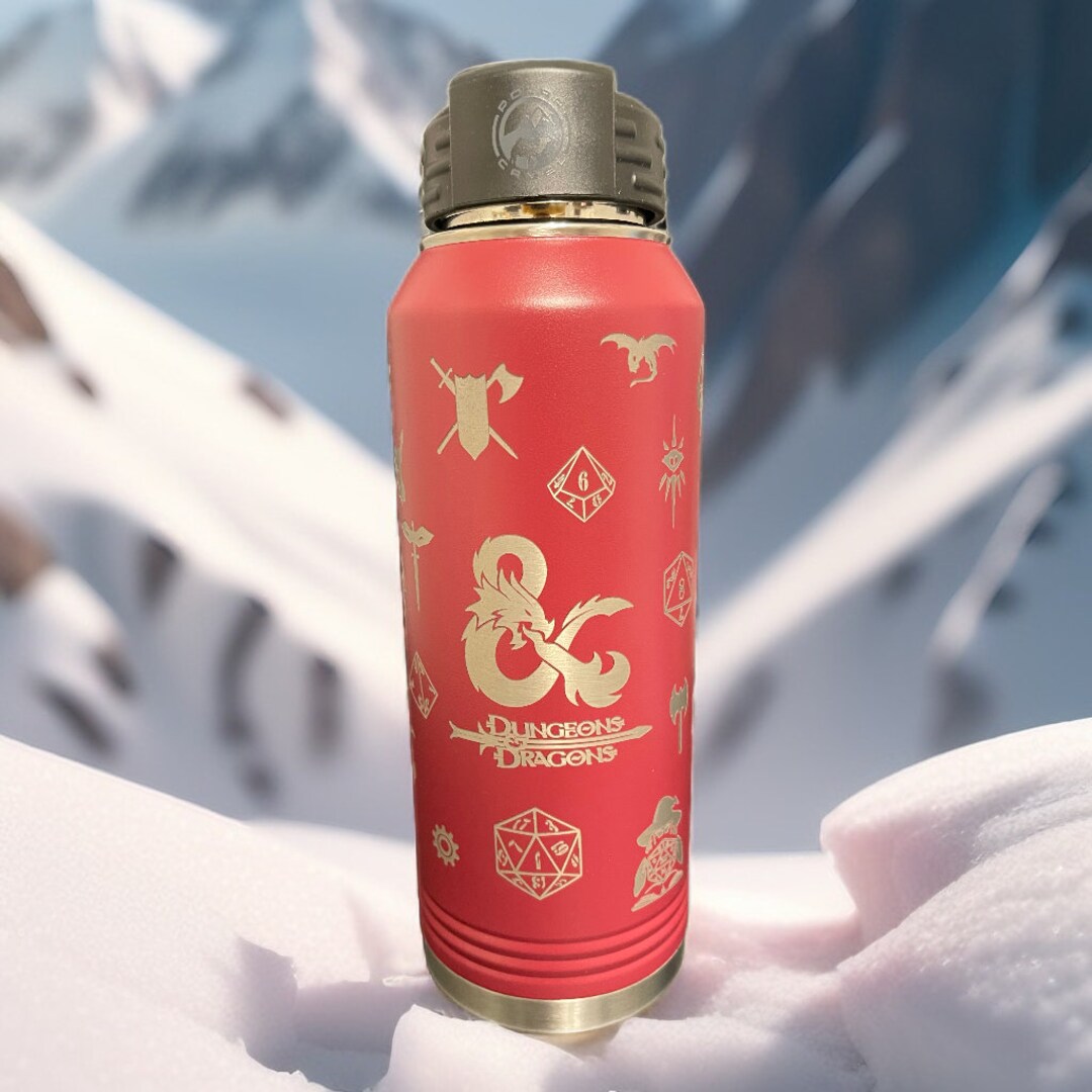 D&D Water Bottle With Straw, Engraved Water Bottle, Dungeons and ...