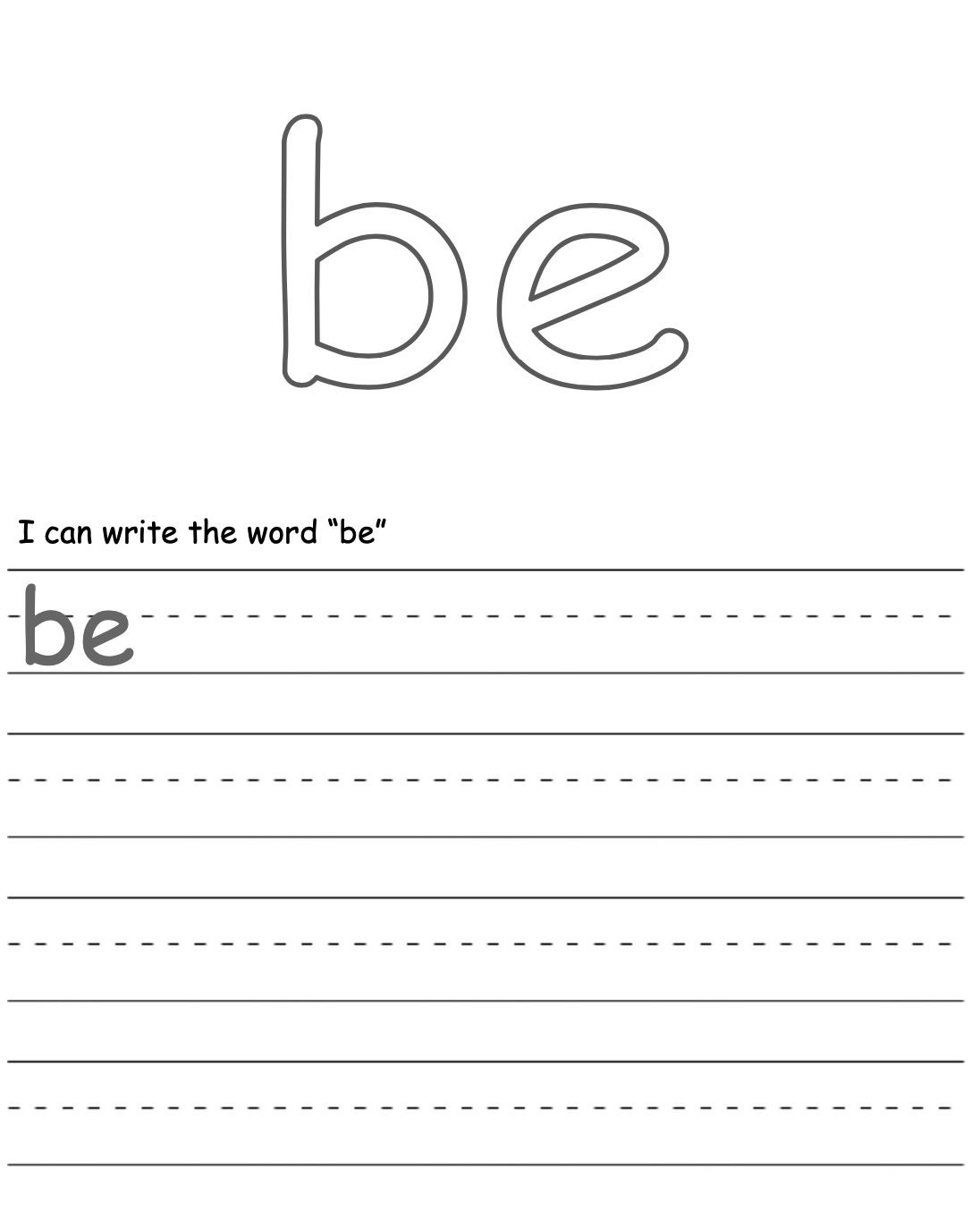 Kindergarten Dolch Sight Word Practice Pages - Etsy