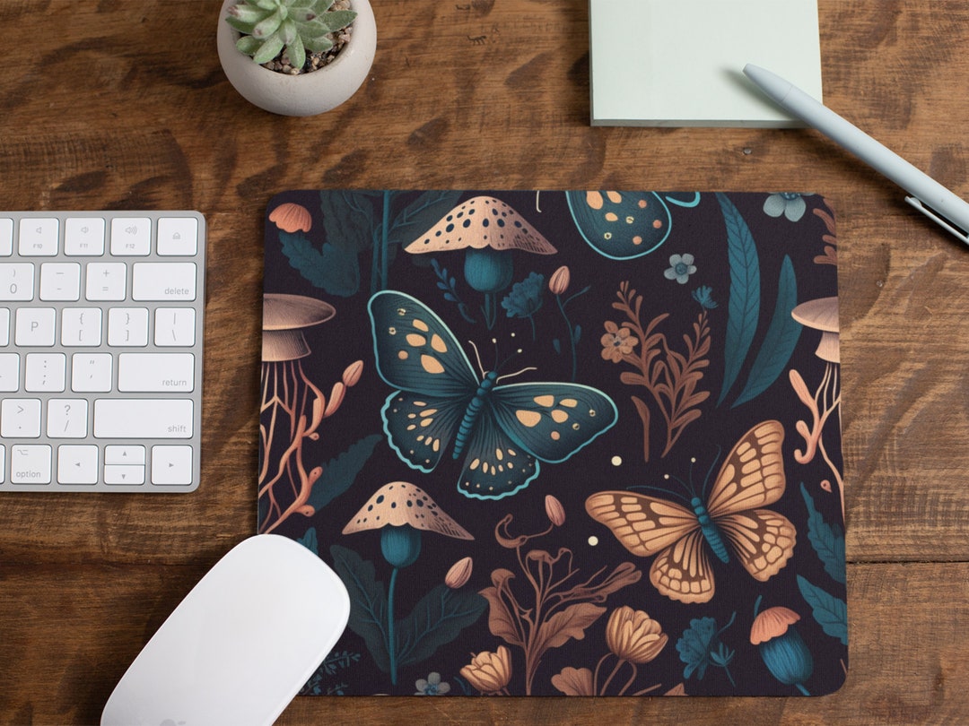 Dark Cottagecore Magic Forest Mushroom Mousepad, Decorative Desk Pad ...