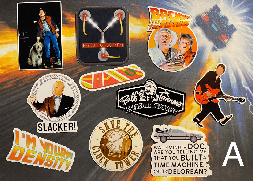 Back to the Future 10-pack of Stickers - Etsy
