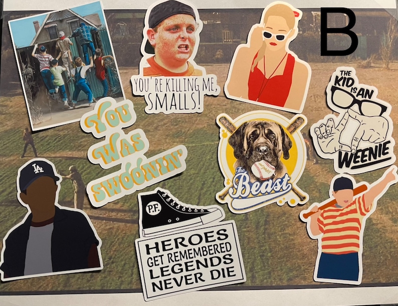 The Sandlot 9-pack of Stickers - Etsy