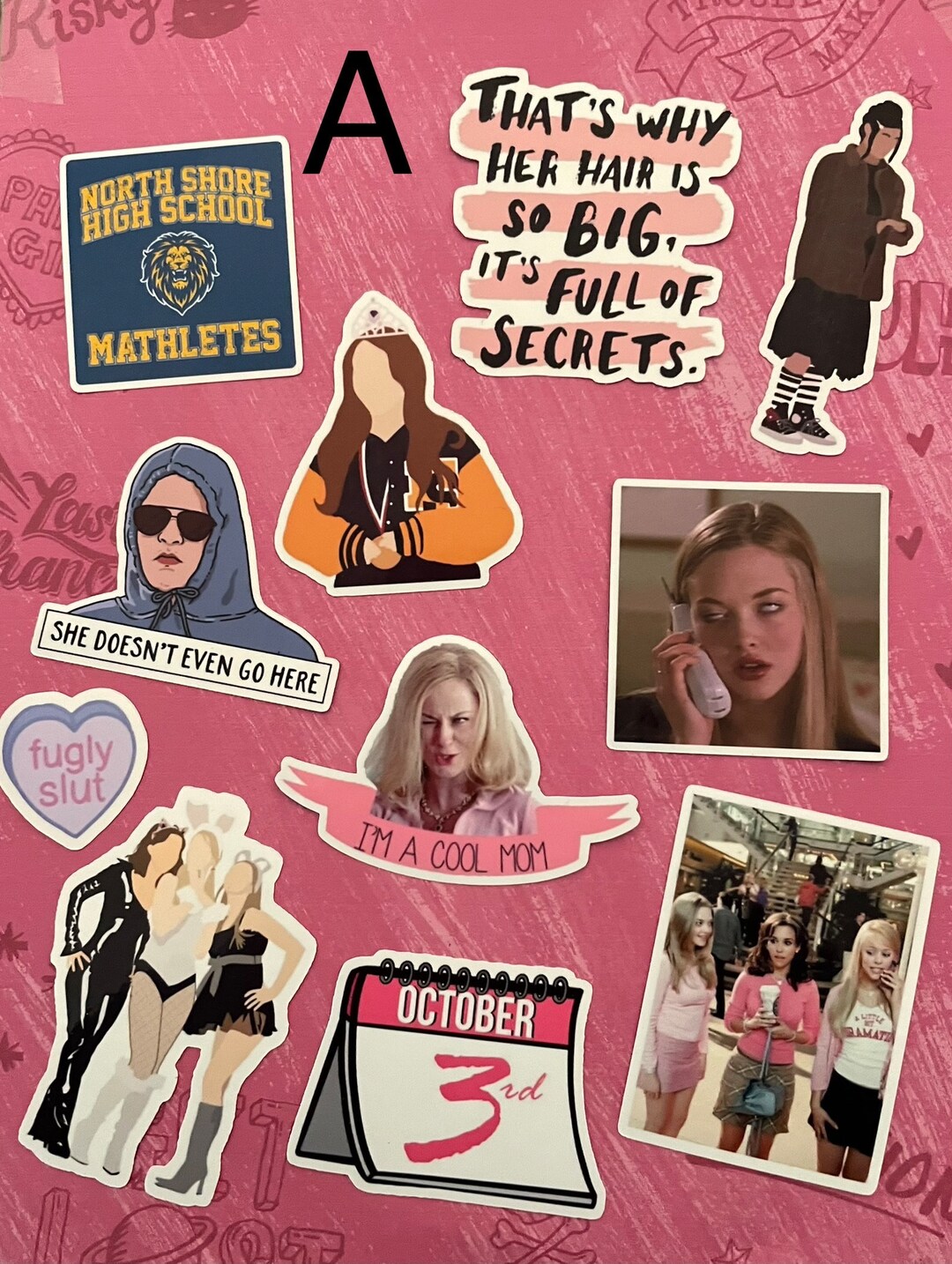 Mean Girls 10 Pack Of Stickers Etsy