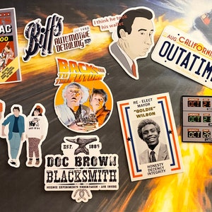Back to the Future 10-pack of Stickers - Etsy