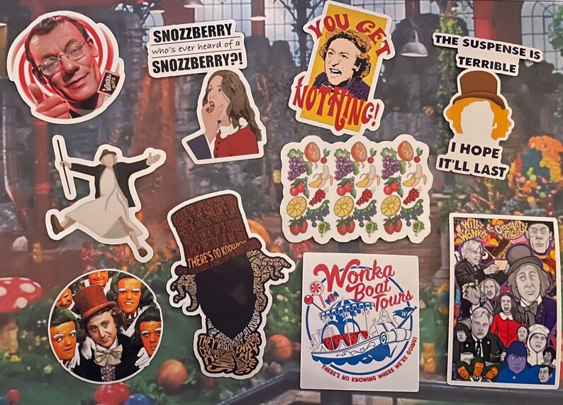 Willy Wonka and the Chocolate Factory 10-pack of Stickers - Etsy