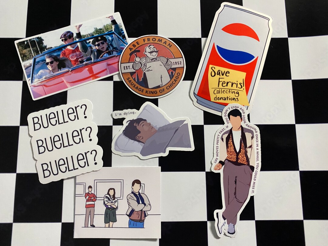 Ferris Bueller's Day off 7-pack of Stickers - Etsy