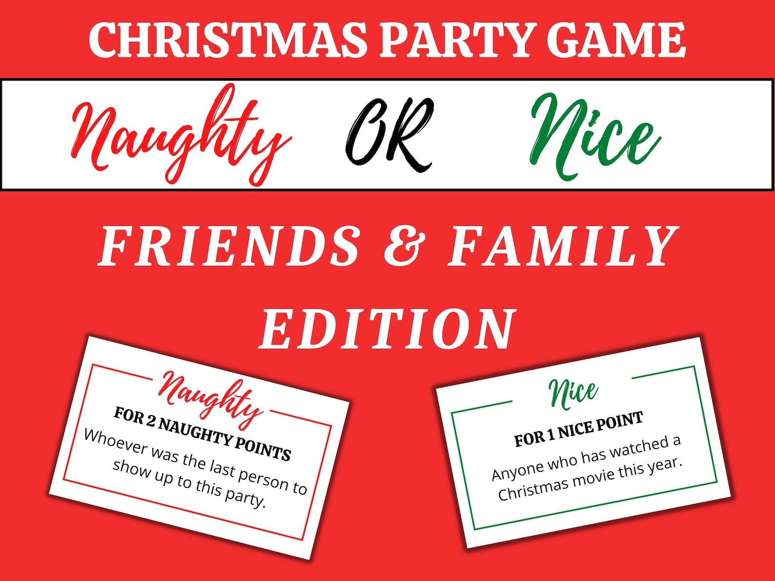 Printable Christmas Party Game Adult Holiday Party Game - Etsy