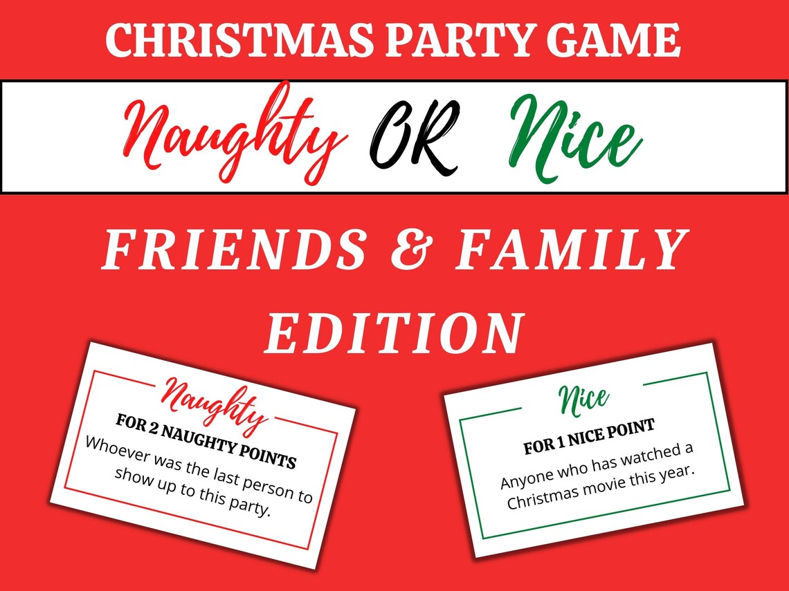 Printable Christmas Party Game, Adult Holiday Party Game, Christmas ...