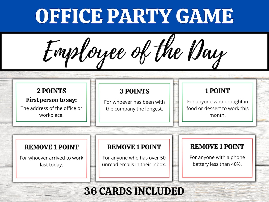 Printable Office Party Game, Work Party Game, Team Building Game, Staff ...
