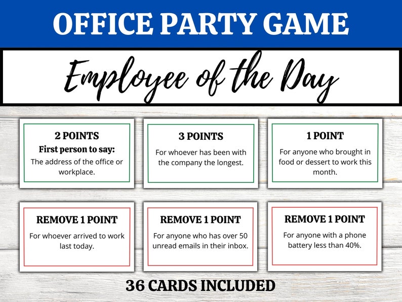 Printable Office Party Game, Work Party Game, Team Building Game, Staff ...