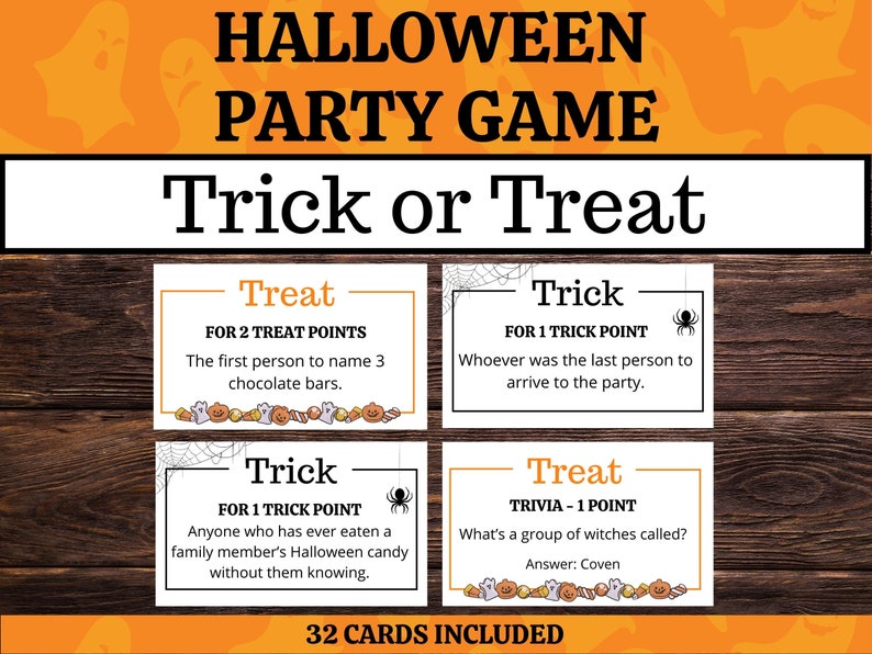 Printable Halloween Party Game, Halloween Office Party Game, Halloween ...