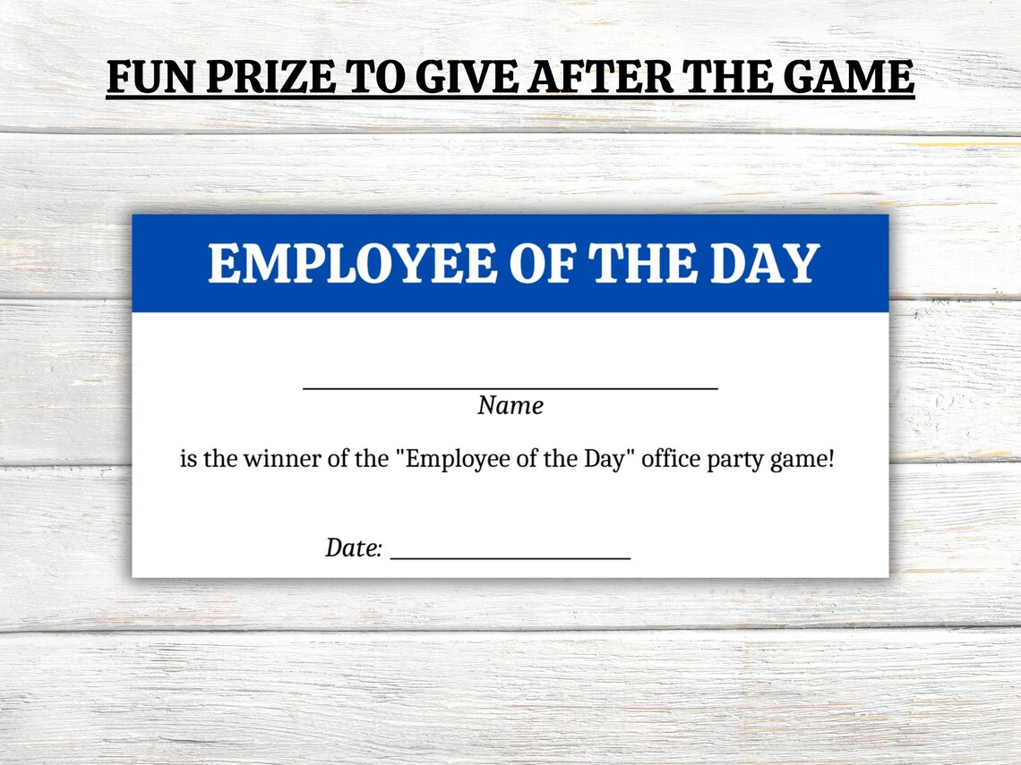 Printable Office Party Game, Work Party Game, Team Building Game, Staff ...