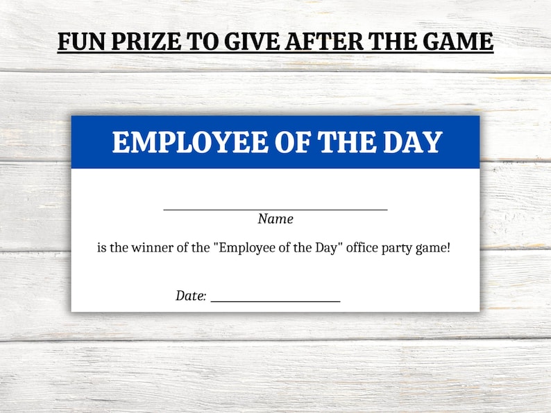 Printable Office Party Game, Work Party Game, Team Building Game, Staff ...