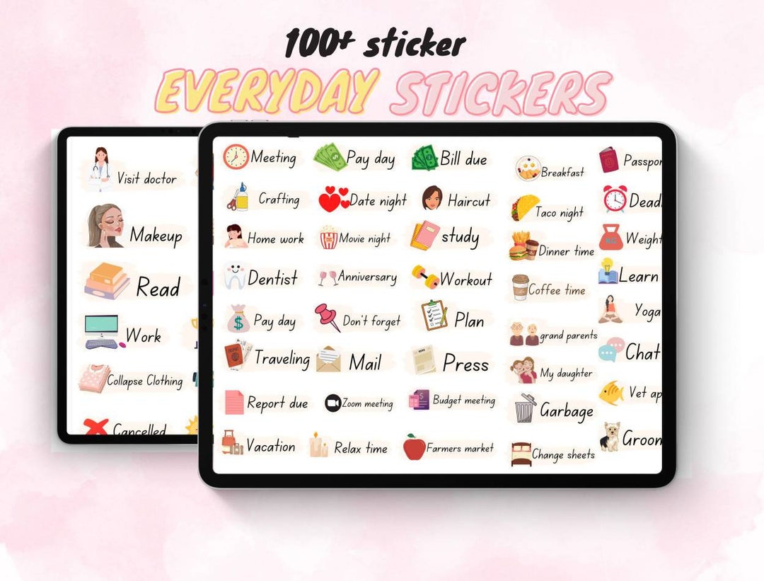 Everyday Life Icon , Everyday Words Stickers , Notability Digital ...