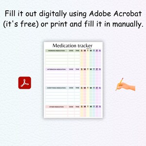 Printable Weekly Medication Tracker: Pill & Supplement Log (PDF) - Etsy