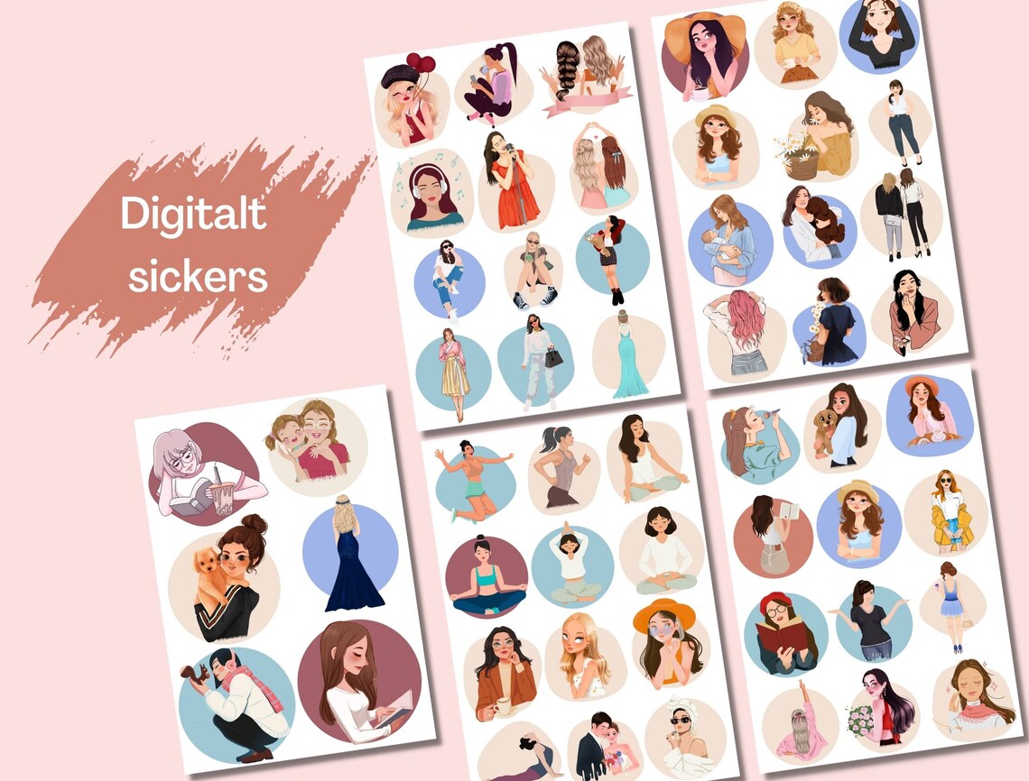 That Girl Digital Stickers , Goodnotes Stickers , Goodnotes Digital ...