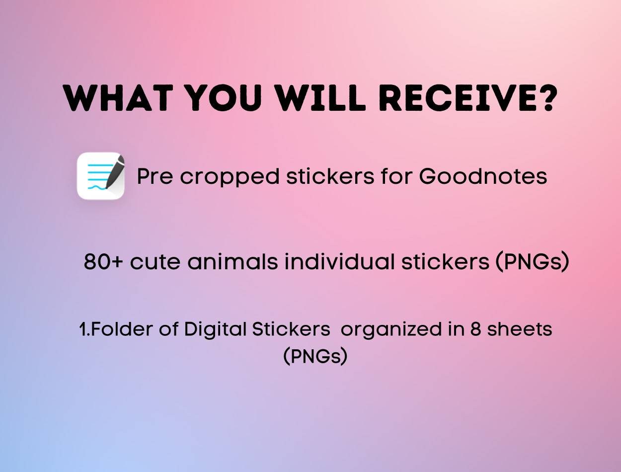 Cute Digital Stickers , Cute Animals Digital Stickers , Kawaii Digital ...