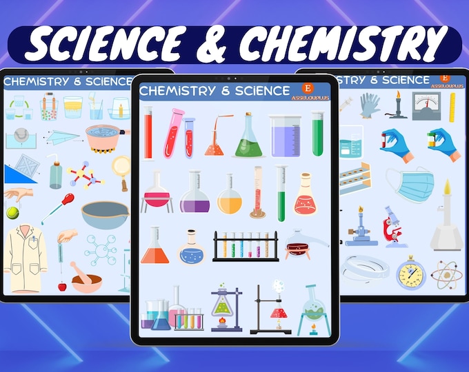 Chemistry & Science Digital Stickers | Hand-drawn iPad Goodnotes, PNG ...