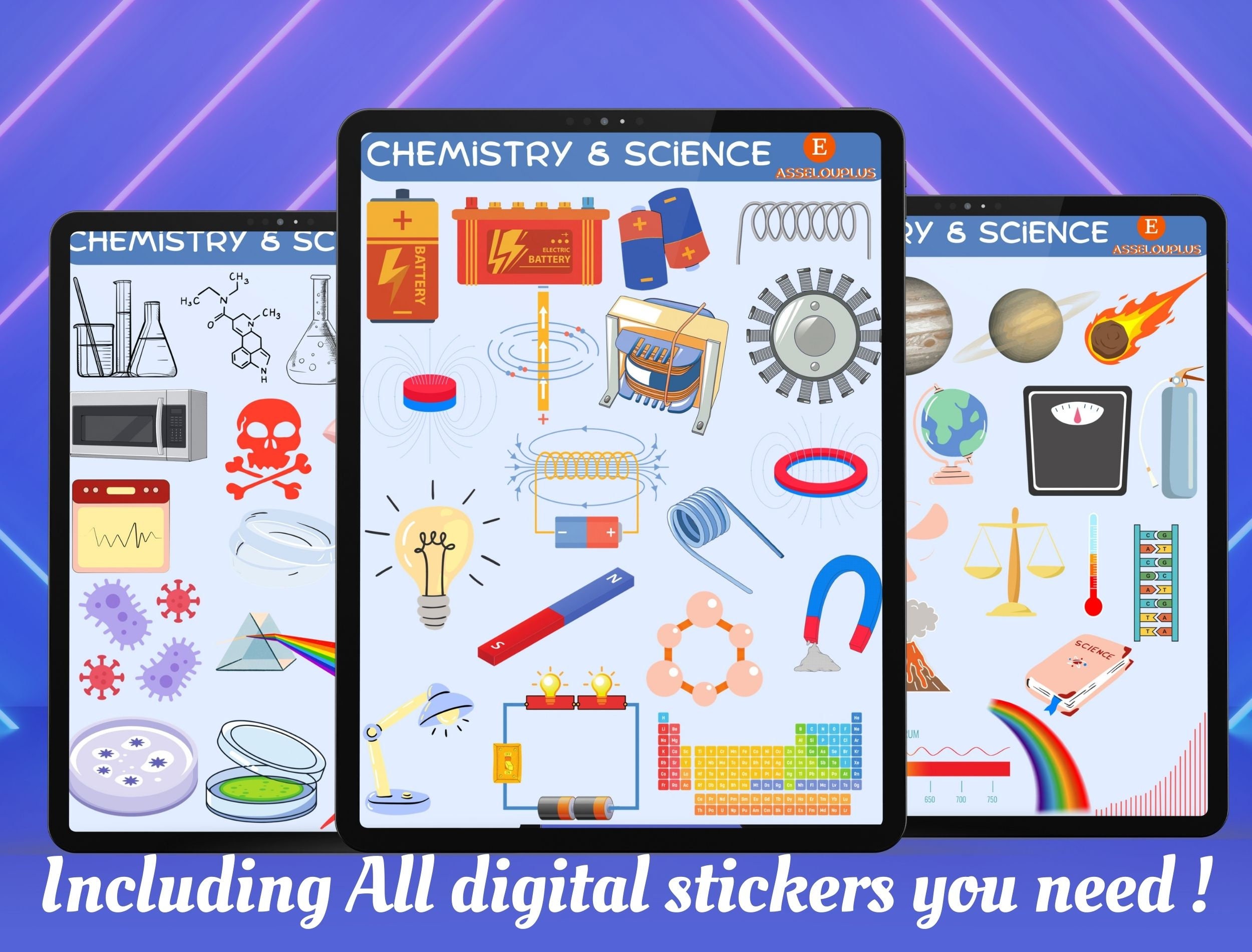 Chemistry & Science Digital Stickers , Goodnotes Stickers , iPad ...
