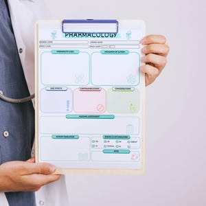 Fillable Nursing School Pharmacology Template , Nursing Study Guide ...