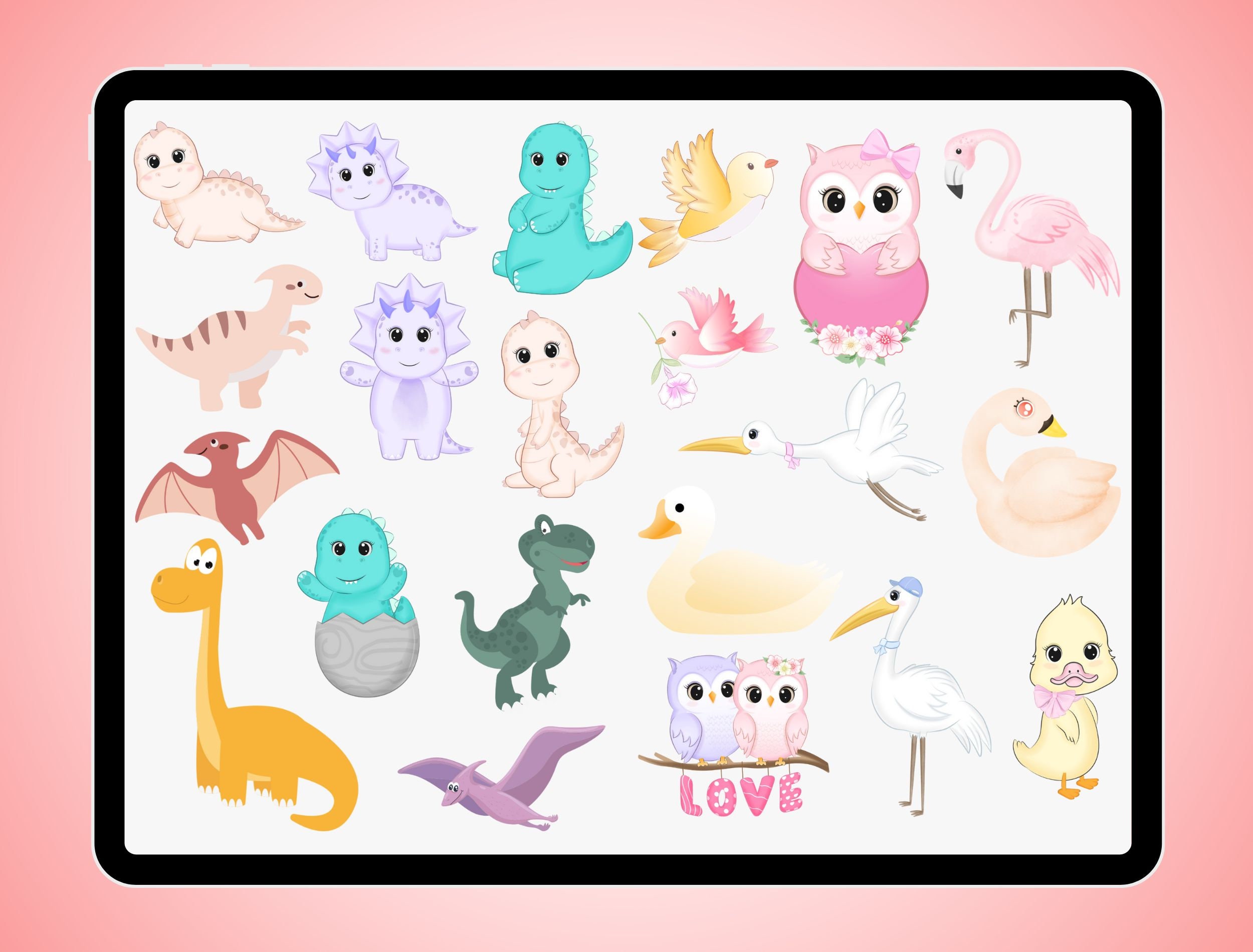 Cute Digital Stickers , Cute Animals Digital Stickers , Kawaii Digital ...