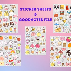 Cute Digital Sticker Pack , Cute Daily Icon , Kawaii Digital Stickers ...