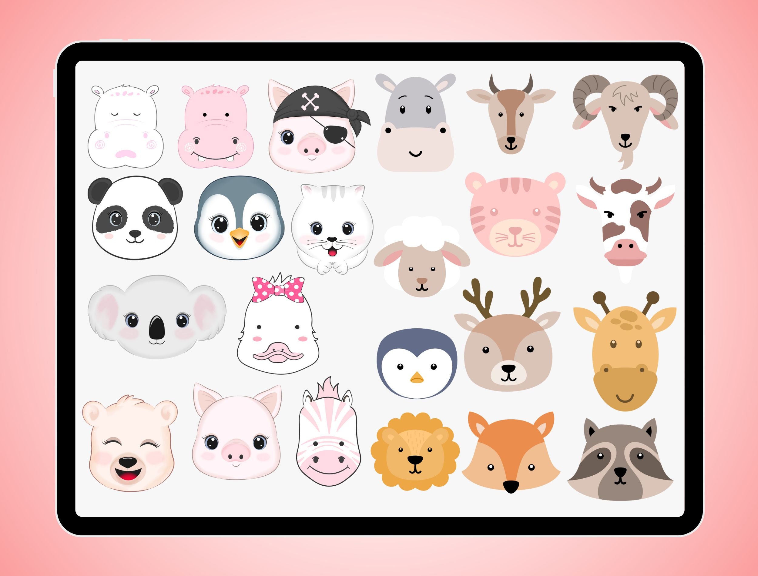 Cute Digital Stickers , Cute Animals Digital Stickers , Kawaii Digital ...