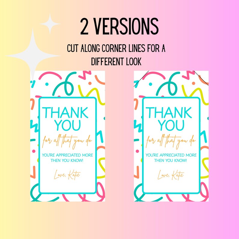 Editable Teacher Appreciation Week Gift Tags Thank You Teacher Gift Tag ...