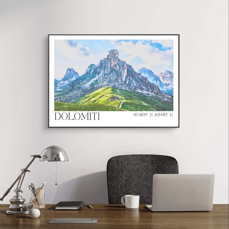 Dolomiti Poster Coordinates, Dolomites Print, Dolomites Italy Van Life ...