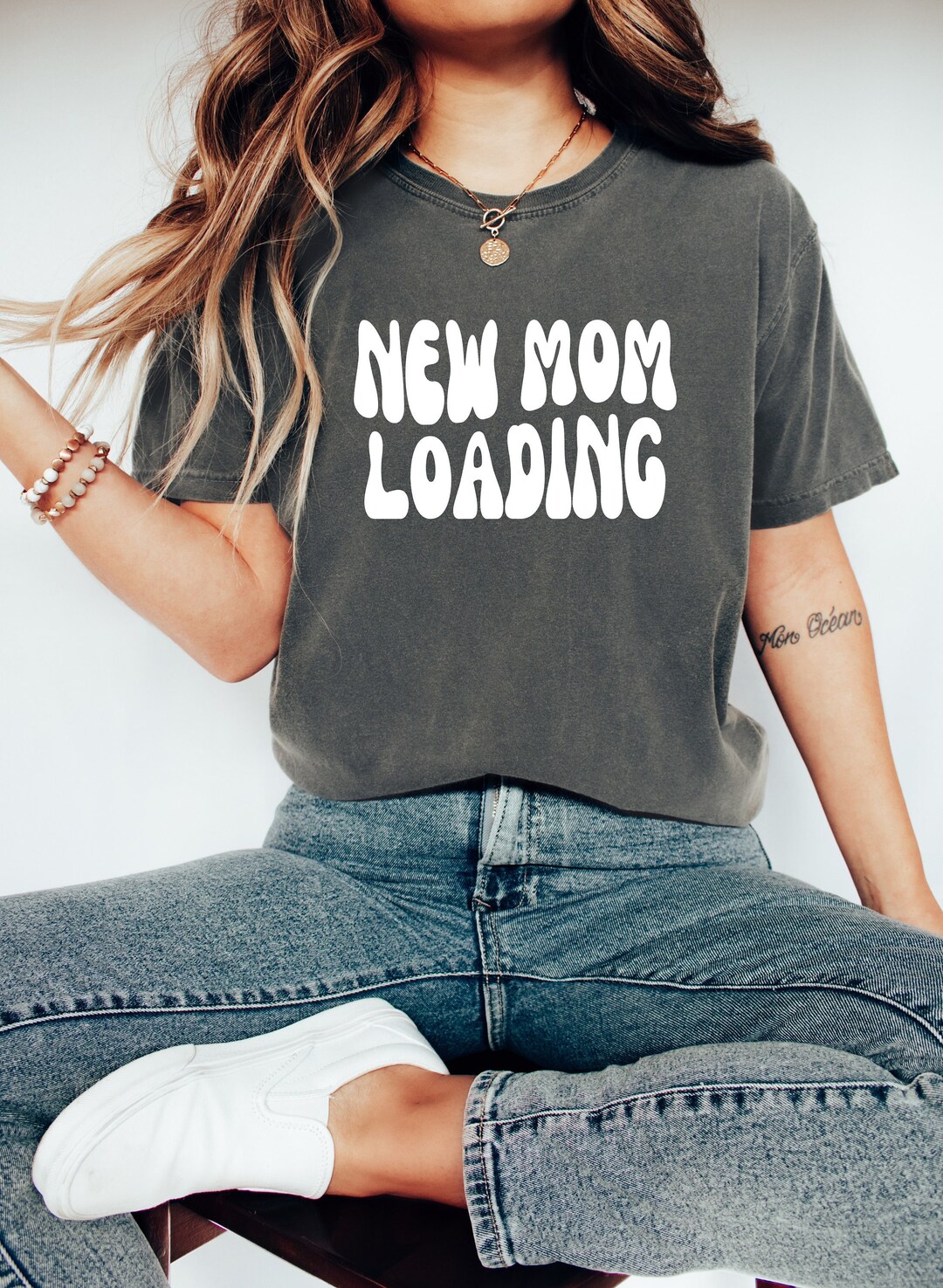 New Mom Loading T-shirt, New Mom T-shirt, Mom Shirt, Mama Shirt, New ...