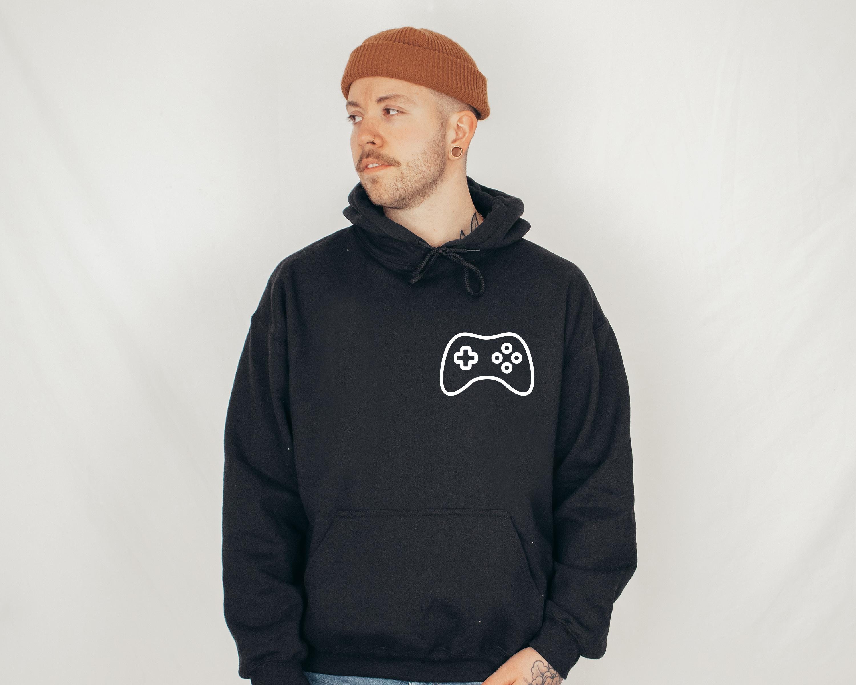 Minimal Gamer Hoodie, Gamer Sweatshirt, Game Controller Top, Gaming ...