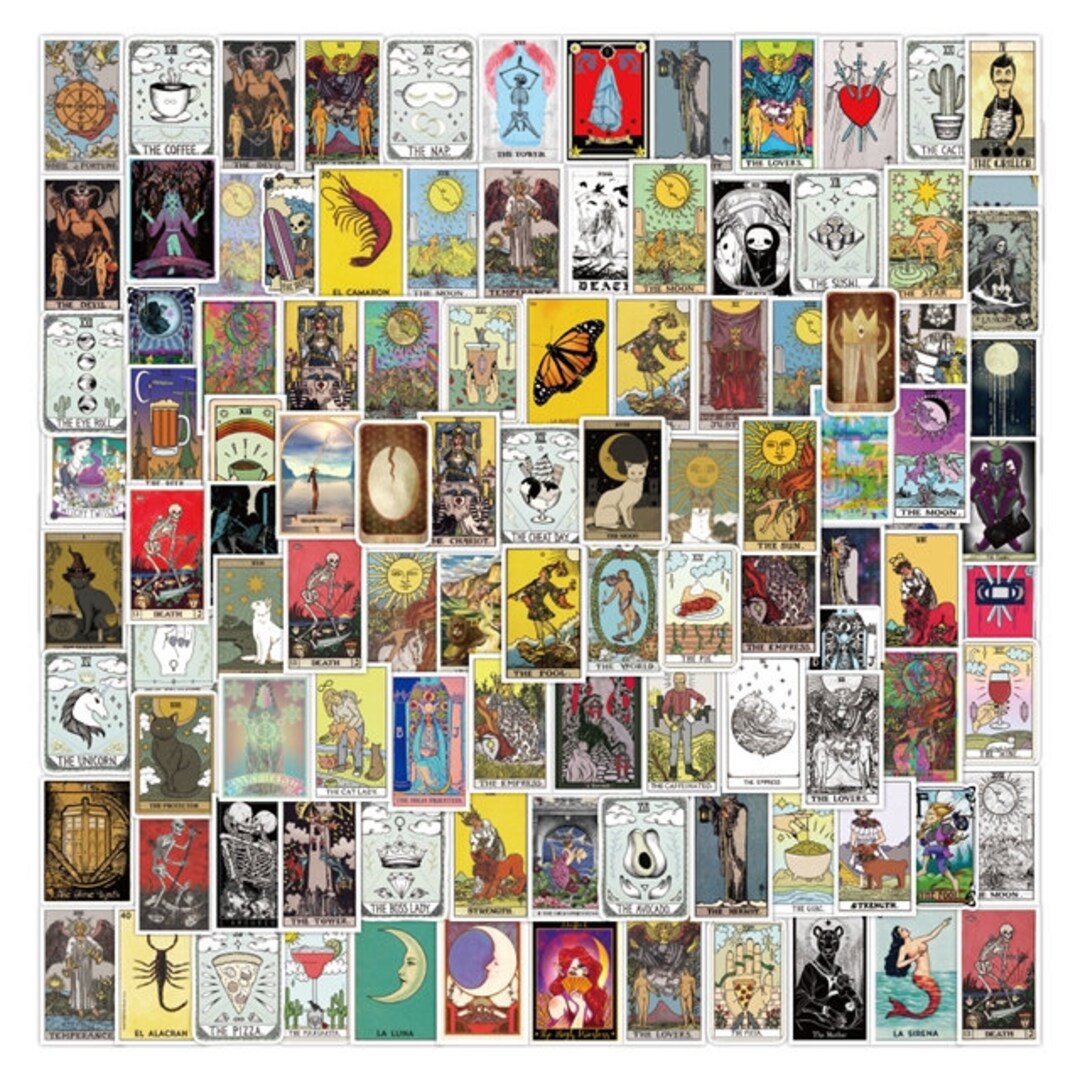 Divination Tarot Sticker Packs Water Resistant Laptop Sticker Water ...