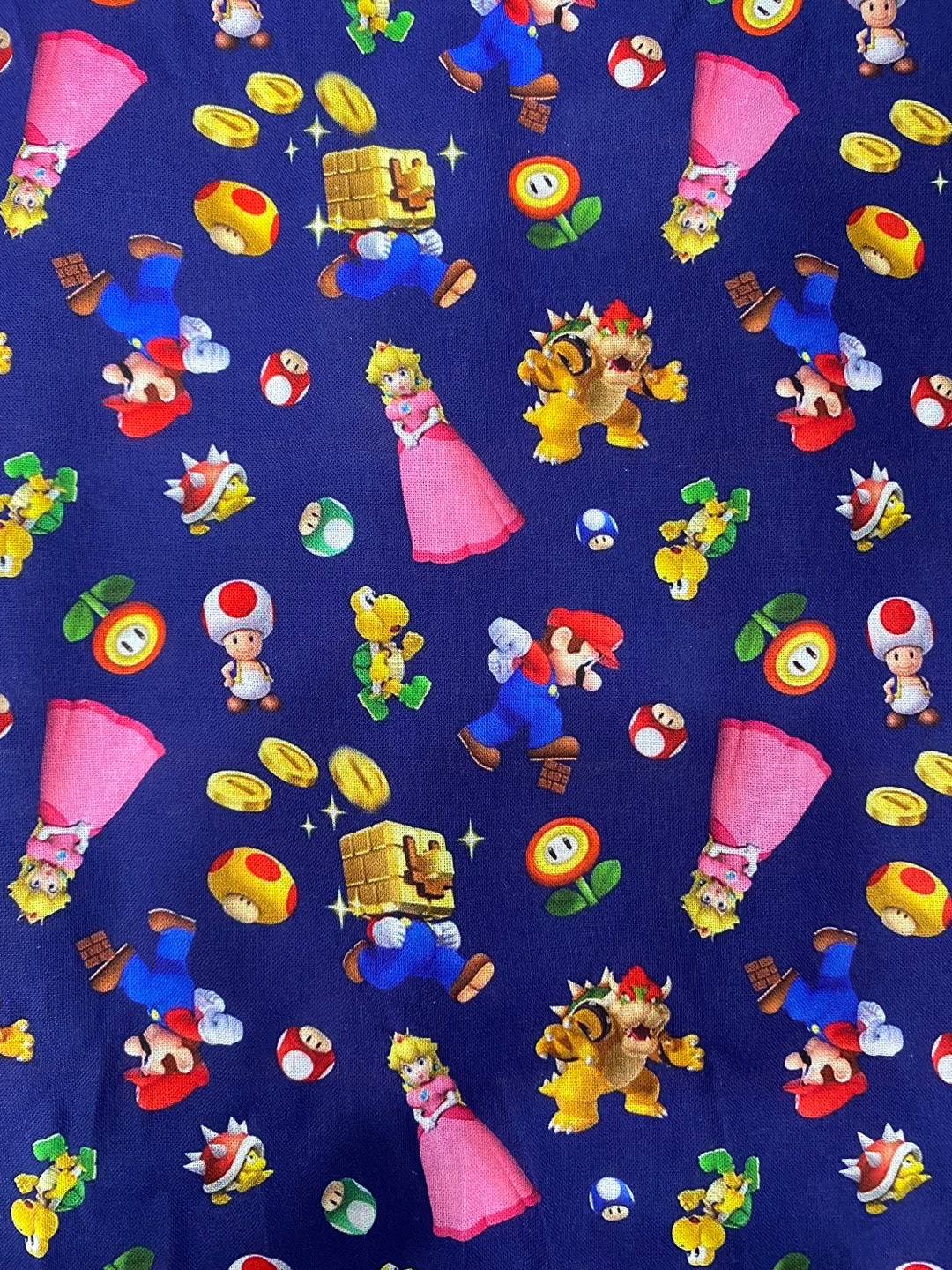 Mario Collage Fabric 100% Cotton Fabric Fabric by the Yard Luigi Yoshi ...