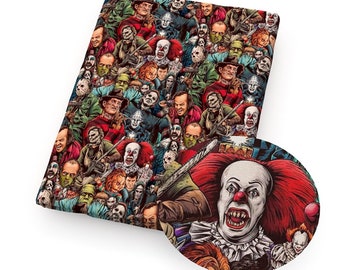 Classic Horror Movie Collage 100% Cotton Fabric Fabric by - Etsy