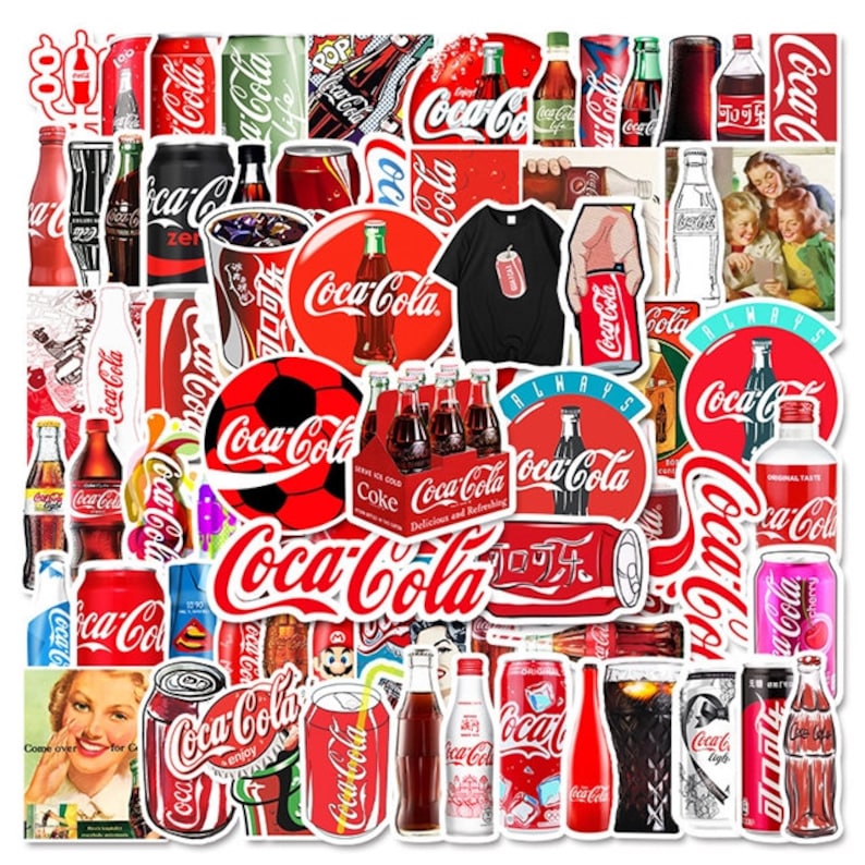 Assorted Coca Cola Sticker Packs Water Resistant Laptop - Etsy