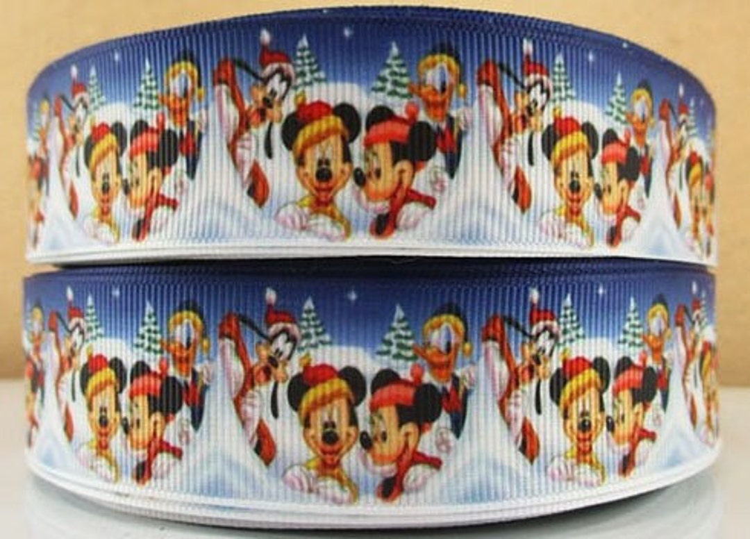 Disney Christmas Ribbon 1 High Quality Grosgrain Ribbon by the Yard ...