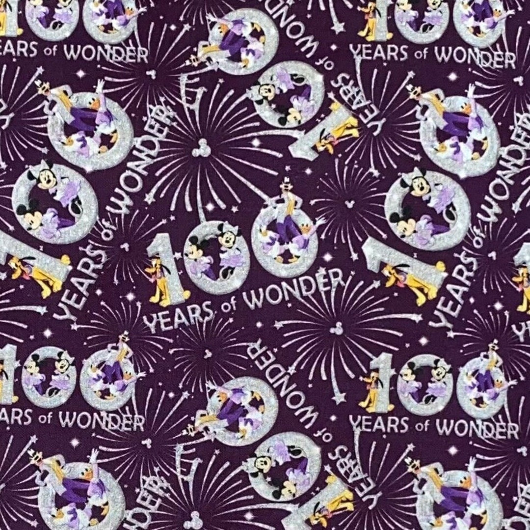 Disney Collage 100% Cotton Fabric Fat Quarters Tumbler Cuts Disney 100 ...
