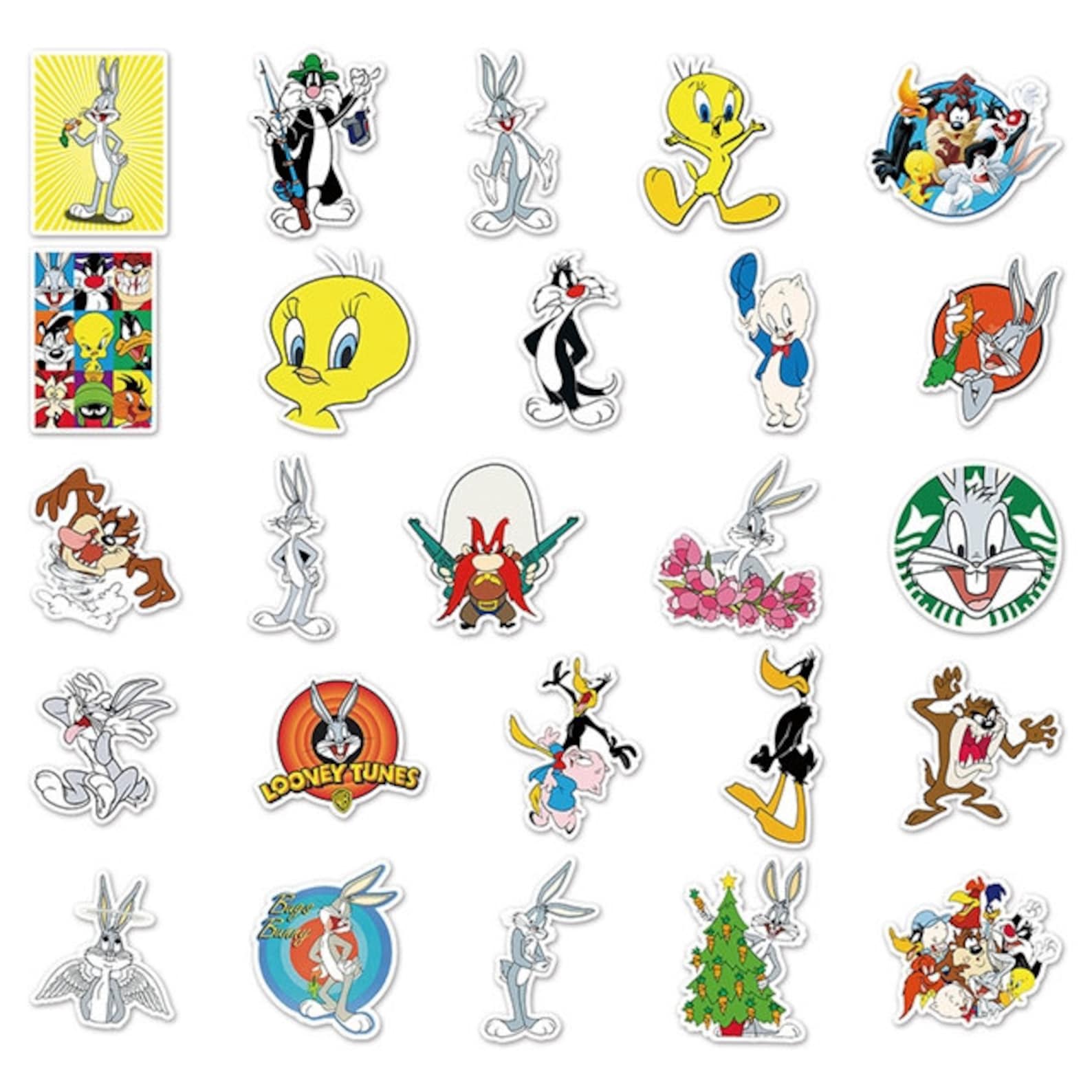 Looney Tunes Sticker Packs Water Resistant Laptop Sticker - Etsy