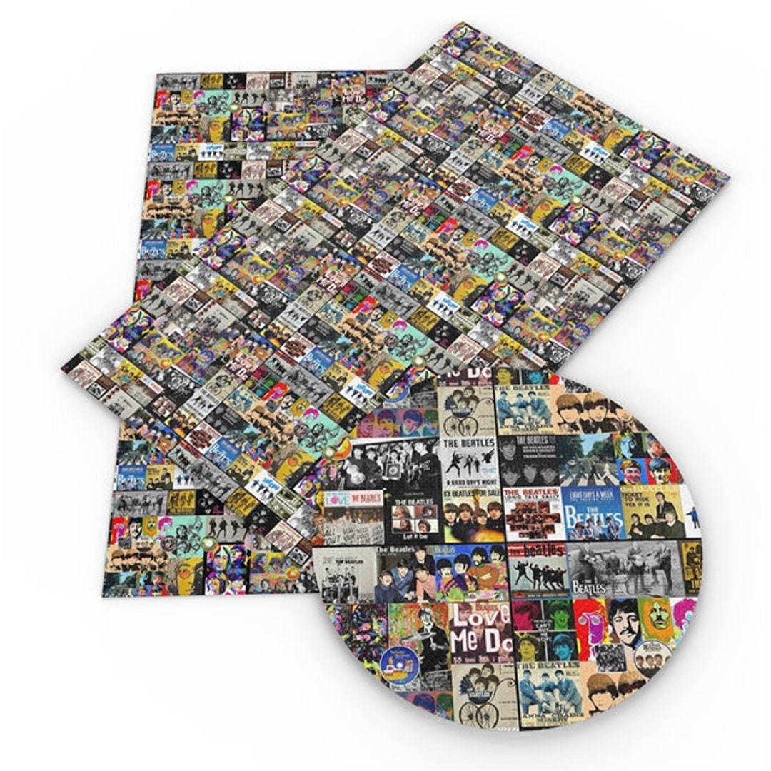 Beatles Collage 100% Cotton Fabric Fabric by the Yard - Etsy