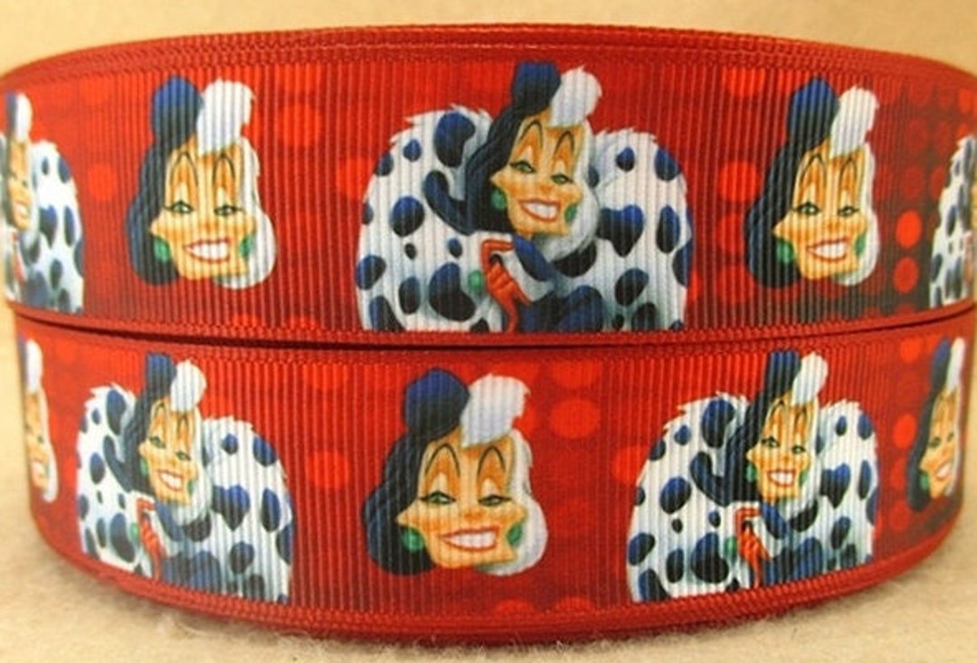 Disney 101 Dalmatians Ribbon 1 High Quality Grosgrain Ribbon by the ...