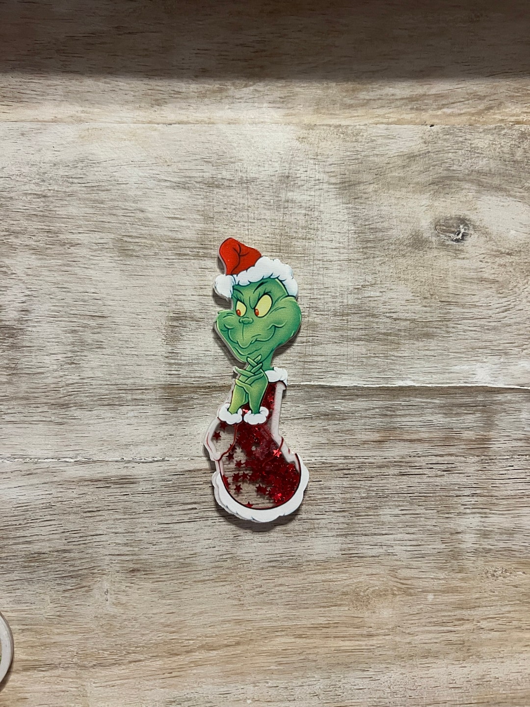 How the Grinch Stole Christmas Inspired Flat Back Shaker Resin Hair Bow ...