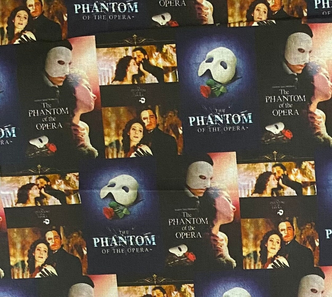 Phantom of the Opera Collage Broadway Opera Musical 100% Cotton Fabric ...