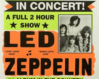 Led Zeppelin Concert Poster - Etsy