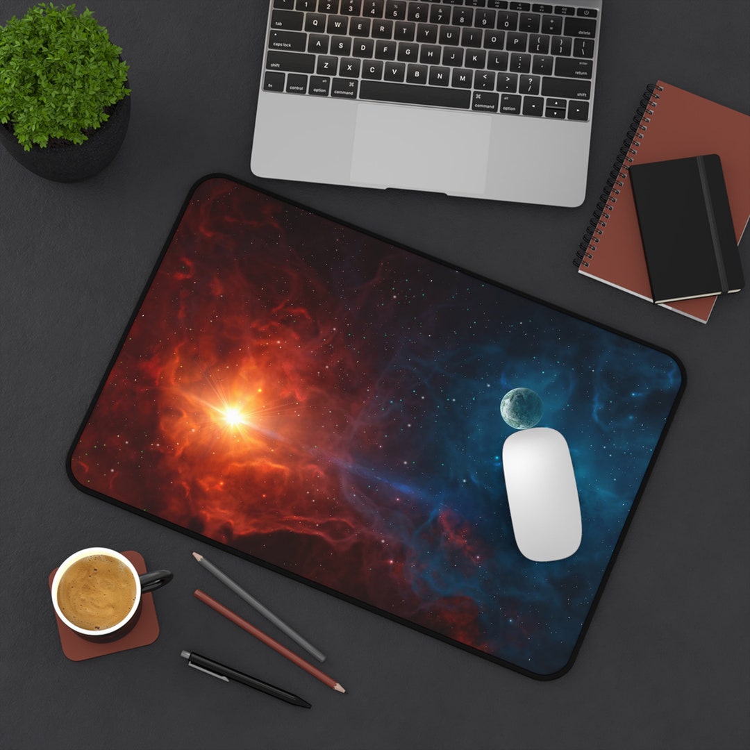 Celestial Harmony: Desk Mat With Sun and Moon Design - Etsy