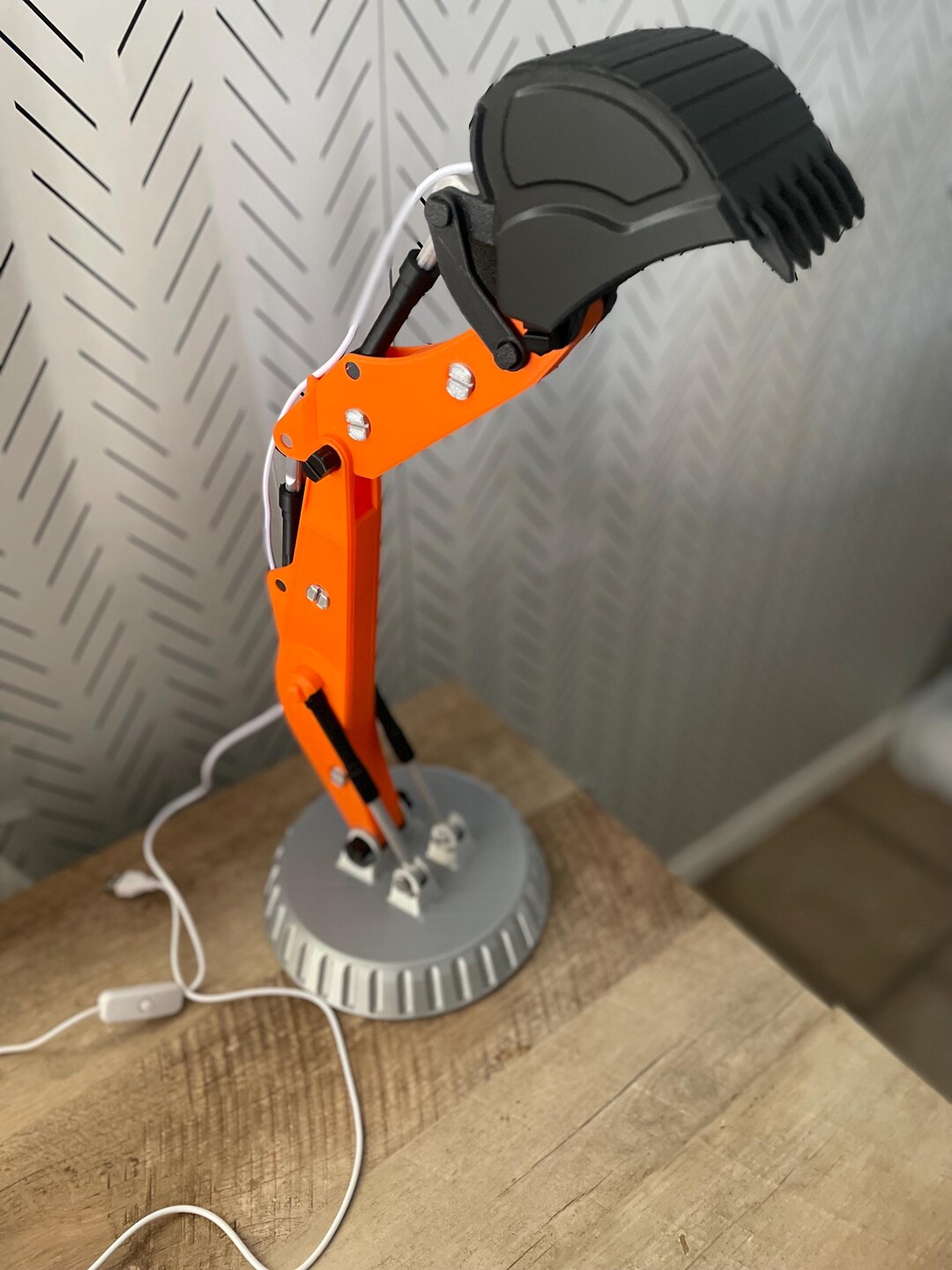 Excavator Desk Top Lamp - Etsy